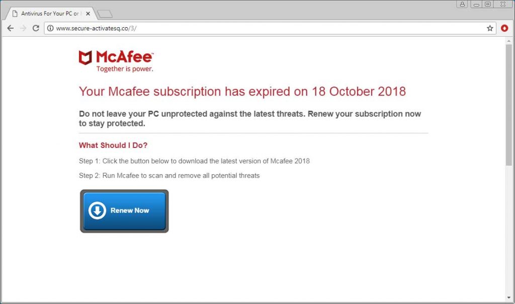 Scam Mengatasnamakan McAfee Tech Support Koleksi Data Kartu Kredit Pengguna