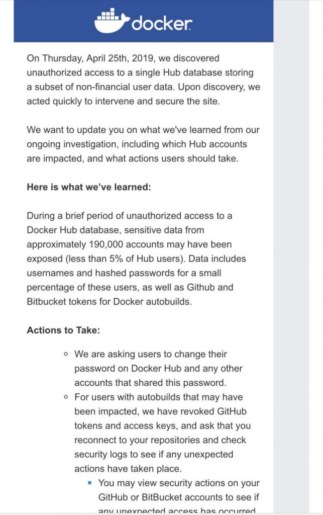 Docker Hub Diretas, Lebih dari 190.000 Data Pengguna Terekspos
